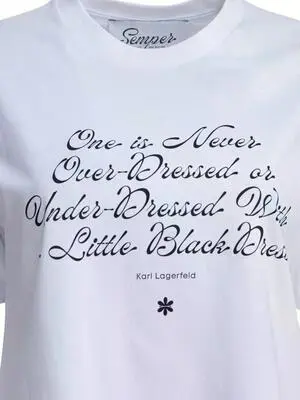 SEMPER Quote Print Crew Neck T-shirt