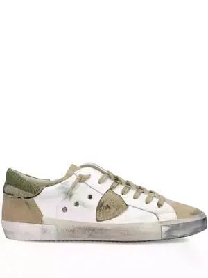Philippe Model Camouflage-panel Leather Sneakers - Neutrals