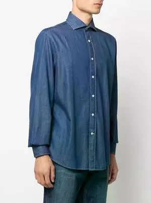 Brunello Cucinelli Long-sleeved Cotton Shirt
