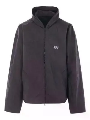 Balenciaga Hooded Logo-embroidered Jacket