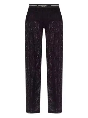 Palm Angels Floral Lace Wide Leg Trousers