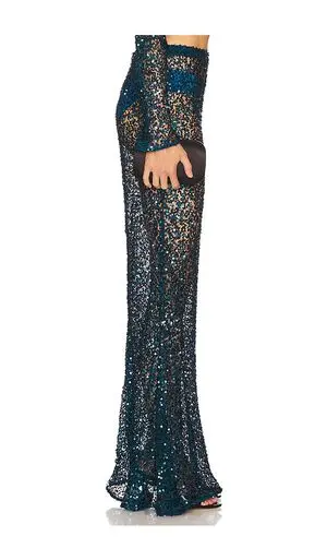 Lapointe Maxi Skirt With Sequins - Teal