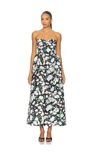 KIKA VARGAS Rose Dress - Black