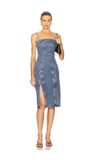 FLEUR DU MAL Snap Midi Dress In . Also
