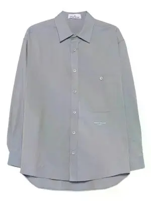 Stone Island Patch-pocket Button-down Shirt - Blue