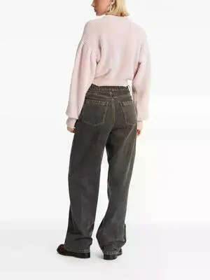 ROTATE BY BIRGER CHRISTENSEN Cropped Jumper With Puff Sleeves