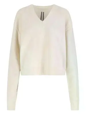 Rick Owens V-neck Alpaca Wool Blend Sweater