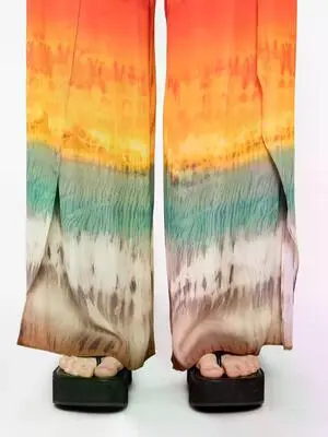 Alice + Olivia Larissa Wide Leg Tie-dye Trousers