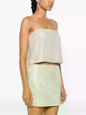 ROTATE BY BIRGER CHRISTENSEN Sequin-embellished Blouse - Neutrals