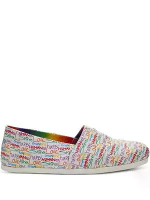 Toms Rainbow Print Slip-on Espadrilles - White