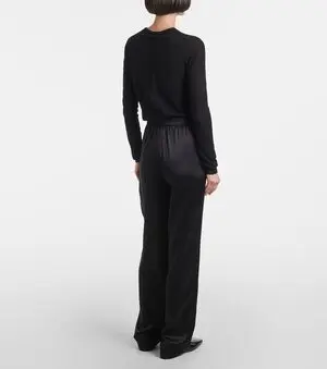 JOSEPH Sahel Silk Straight Leg Trousers