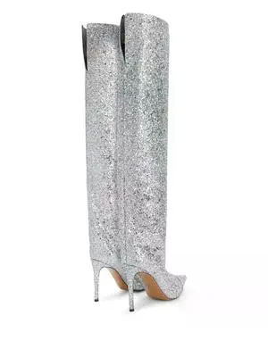 Alexandre Vauthier 90mm Glittered Knee-length Boots