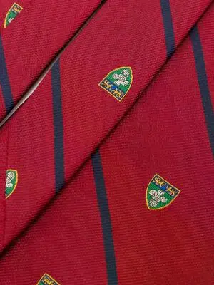 Polo Ralph Lauren Polo Ralph Lauren Crest-Print Silk Neck Tie Red
