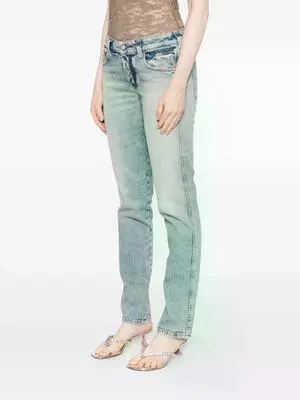 DIESEL® Faded Wash Cotton Jeans