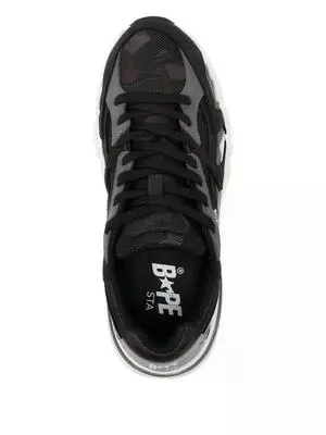A BATHING APE Star Embellished Trainers - Black