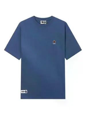 FINGERCROXX Embroidered-logo Cotton T-shirt - Blue