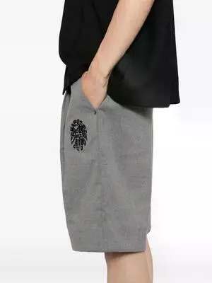 A BATHING APE Embroidered Logo Shorts - Grey