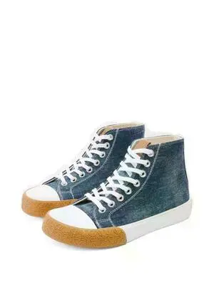 Loewe High-top Denim Trainers - Blue