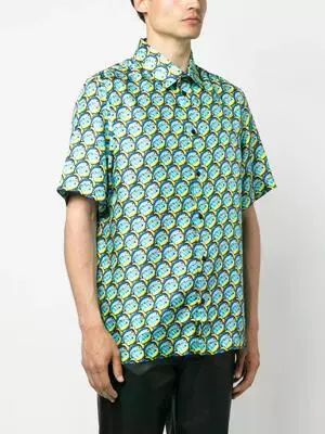 BOTTER Dolphin-print Silk Shirt - Blue
