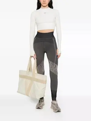 Adidas By Stella McCartney Panelled Snake Print Leggings