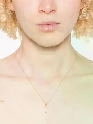 Charlotte Chesnais 18k Yellow And Diamond Letter I Necklace