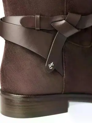 JIMMY CHOO Lawton Knee High Suede Boots - Brown