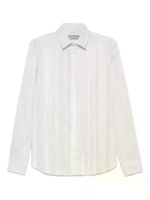 Canali Striped Cotton Shirt - Neutrals