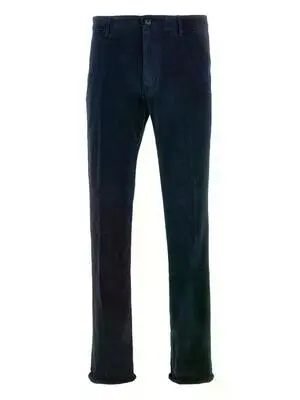 Incotex Incotex Corduroy Cotton-Blend Trousers Blue