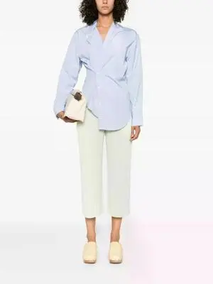 RÓHE Striped Asymmetrical Cotton Shirt