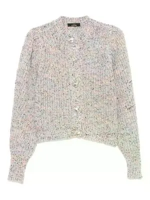 TWINSET Puff Sleeve Speckled Cardigan