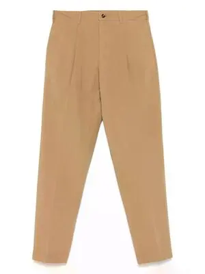 DELL'OGLIO Tailored Straight-leg Trousers - Brown