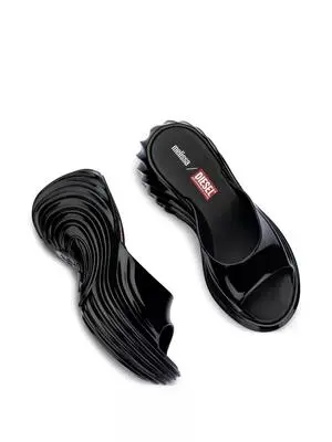 Melissa X Diesel Quantum Platform Wave Slides - Black