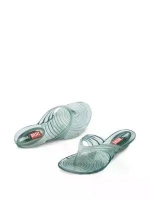 Melissa X Diesel Block Heel Thong Flip-flops - Blue