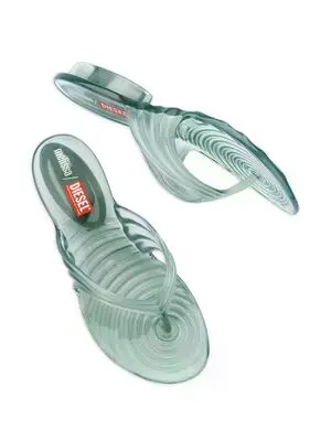 Melissa X Diesel Block Heel Thong Flip-flops - Blue