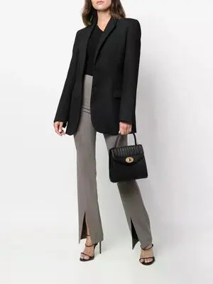 DELAGE Freda Leather Tote Bag - Black
