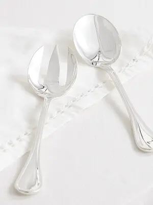 Christofle Albi Set Of Two -plated Salad Servers