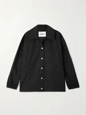 JIL SANDER Printed Cotton Jacket - Black