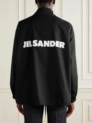 JIL SANDER Printed Cotton Jacket - Black