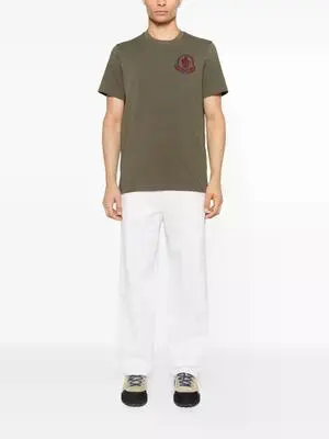 Moncler Logo-embroidered T-shirt - Green