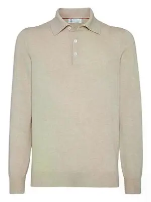 Brunello Cucinelli Long-sleeve Polo Shirt - Neutrals