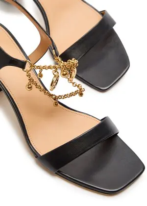 Chloé Charms 55 Chain-embellished Leather Sandals