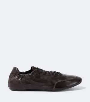 Prada Leather Sneakers - Brown