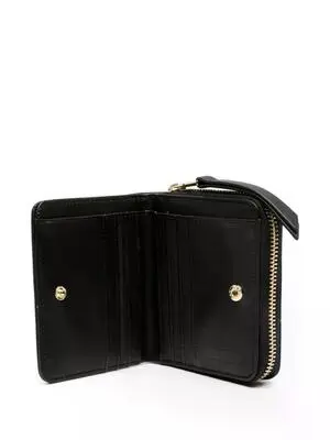 Versace Logo-plaque Textured Wallet - Black