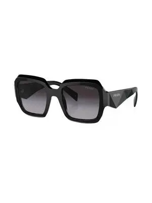 Prada Logo Print Oversize Frame Sunglasses
