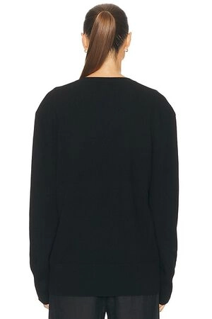 TOTEME Cashmere V-neck Knit Sweater - Black