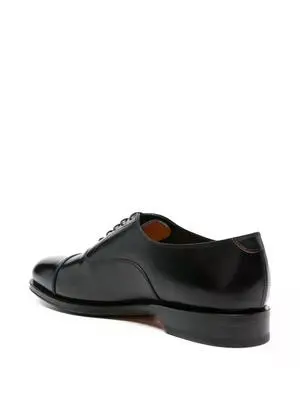 Santoni Cap-toe Lace-up Oxford Shoes - Black