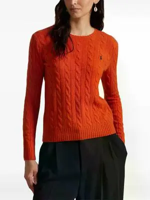 Polo Ralph Lauren Cable Knit Crew Neck Sweater - Orange