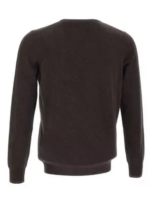 KANGRA Ribbed Crew-neck Sweater - Brown