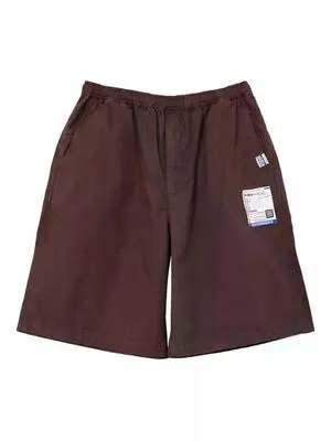 IN･STRU(MEN-TAL). Elasticated Waist Cotton Shorts - Brown