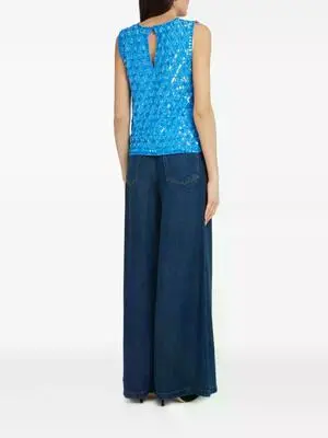 P.a.r.o.s.h Sleeveless Sequin Embellished Top